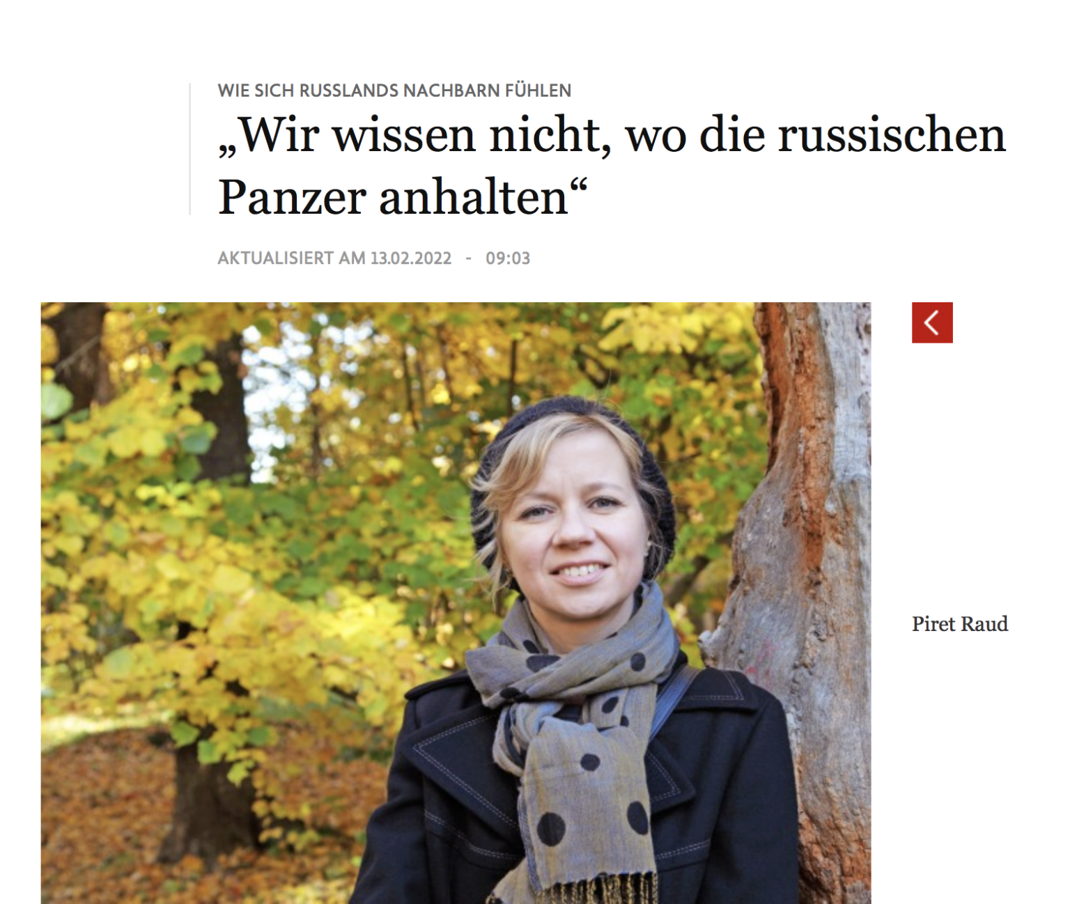 Piret Raud in der FAZ am Sonntag – Midas Verlag AG